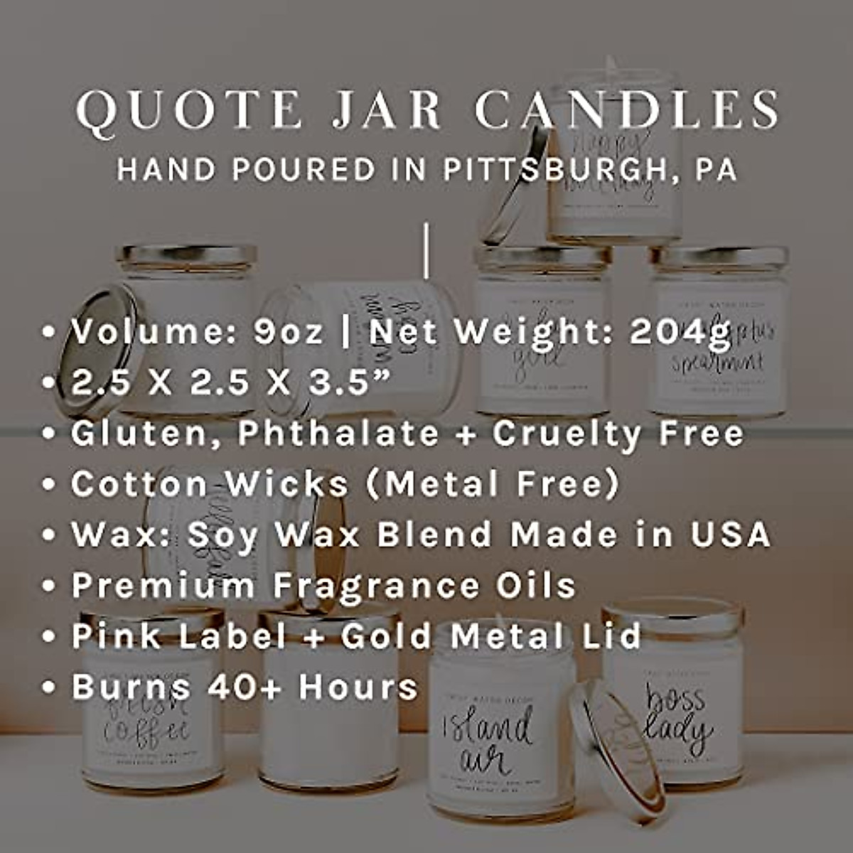 Sweet Water Decor, Wedding Day, Sea Salt, Jasmine, Cream, and Wood Scented Soy Wax Candle for Home | 9oz Clear Jar, 40 Hour Burn Time, Made in the USA