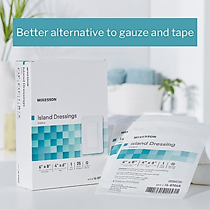 McKesson Island Dressing, Sterile, Polypropylene/Rayon, 6 in x 8 in, 25 Count, 1 Pack