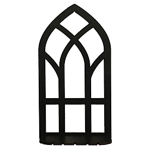 Vintage Hollowed Window Frame Wall Shelf Wood Black Crystal Display Stand Plant Holder Hanging Shelves For Home Decors