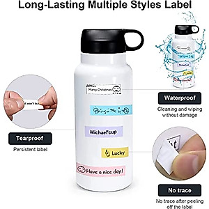 Label Maker-Portable Mini Sticker Marker Machine with Tape-Marklife P12 Bluetooth Embossing Labeler Printer for Labeling for Labelmaker Labeller Organization Lable Print (White)