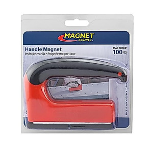Master Magnetics Strong Magnet with Ergonomic Handle - 100 lb Pull Force, Red, 07501