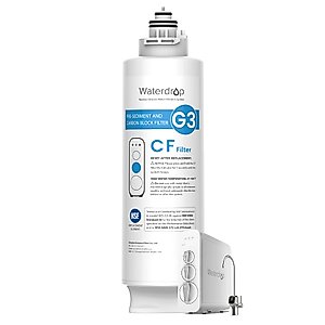 Waterdrop WD-G3-CF Filter, Replacement for WD-G3-W, WD-G3P600 and WD-G3P800-W Reverse Osmosis System, 6-month Lifetime