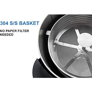 SYBO 2024 UPGRADE SR-CP-50B Commercial Grade Stainless Steel Percolate Coffee Maker Hot Water Urn for Catering, 50-Cup 8L, Silver