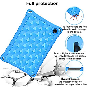 Fire 7 Tablet Case for Kids (only Compatible 12th Gen, 2022 Release), OQDDQO 2022 New Kindle Fire 7 Case, Extra Thick Protective Layer Double-Layer Shockproof in Four Corners (Blue)