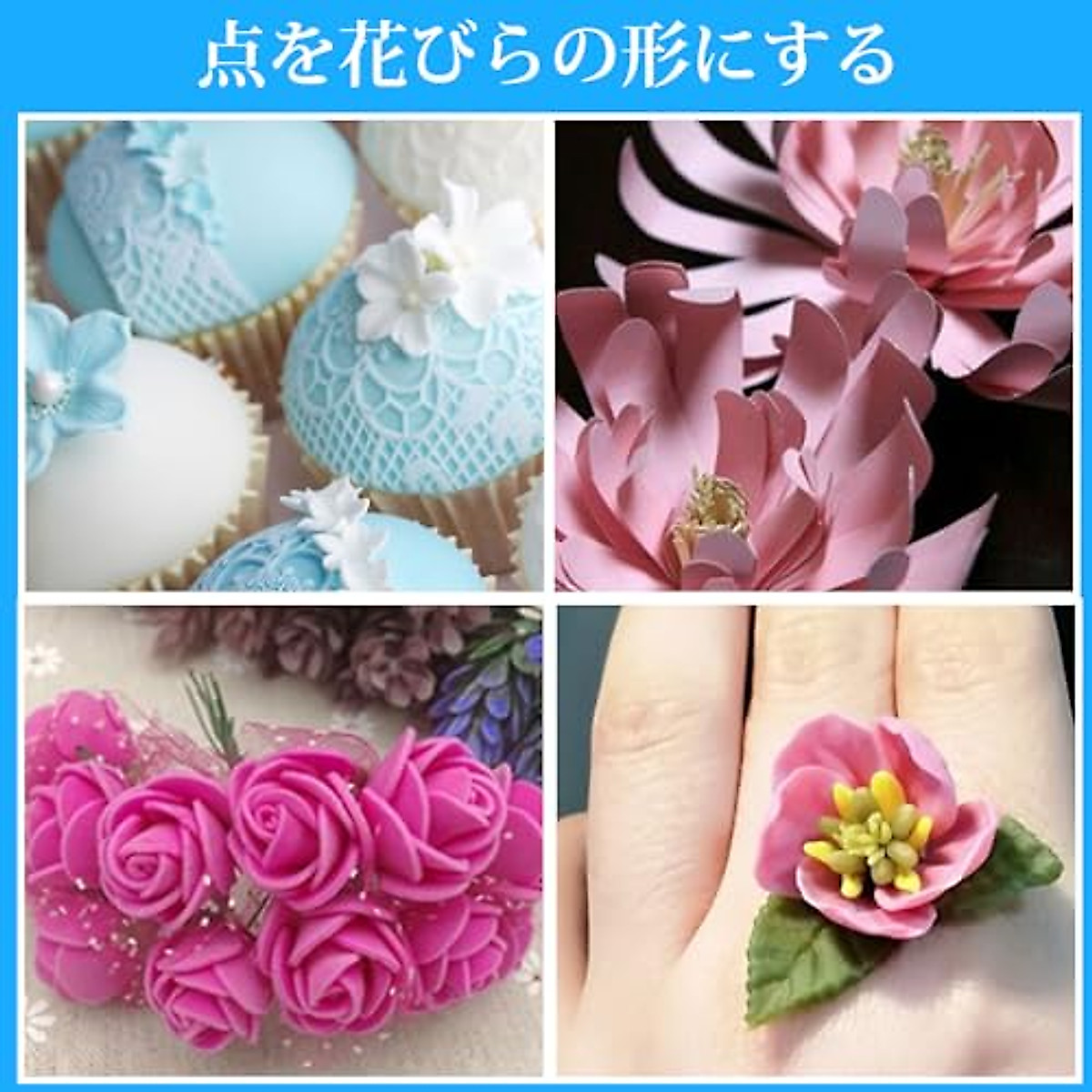 SPEEDWOX Caulking Tool Metal Ball 4 Pcs Polymer Clay Tool Kit Grout Finisher for Tile Grout Coating Sealant Finishing Fondant Cake Paper Flower Decorating Sculpture Modeling Craft DIY Tool Set