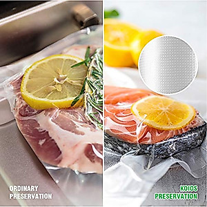 KOIOS Vacuum Sealer Bags for Food Vacuum Sealer Bags Rolls,8" x 16' Food Vacuum Rolls, BPA Free Vacuum StorageBags for Food or Sous Vide, Seal a Meal, Heavy Duty (2 Rolls)
