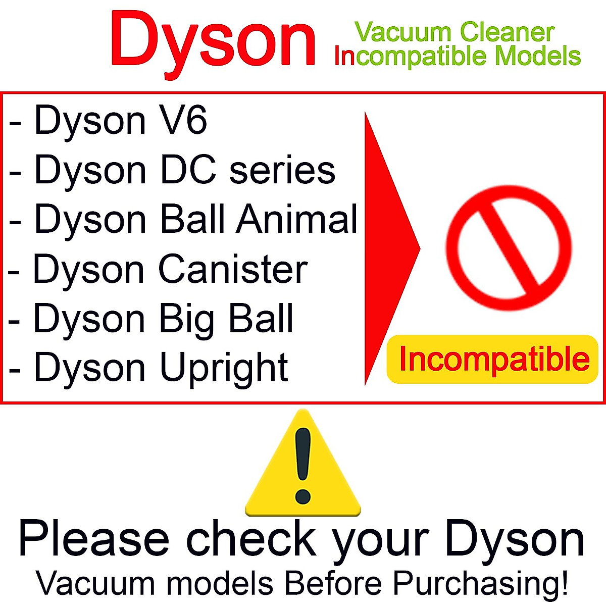 Replacement Vacuum Attachments for Dyson V7 V8 V10 V11 V15 Perfect for Dryer Vent, Car Detailing and Corners Cleaning - Household Cleaning Kit (Attachment and Flexible Crevice Tool)