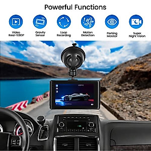 Hikity Dash Cam Front and Rear, 1080P Full HD Dashcam for Cars 3 Inch IPS Screen 170° Wide Angle Dashboard Camera, Super Night Vision, G-Sensor, Loop Recording, 24 Hours Parking Monitor