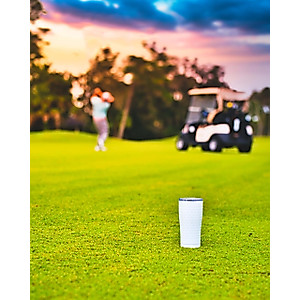 Seriously Ice Cold SIC 20 Oz. Double Wall Vacuum Insulated 18/8 Stainless Steel Travel Tumbler Mug | Powder Coated with Splash Proof BPA Free Lid | Coffee, Tea, Wine, and Cocktails (Dimpled Golf)