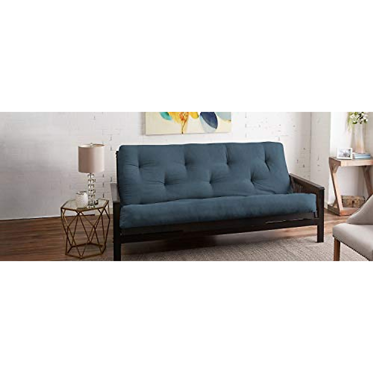 Trupedic Poly Solid Full Futon Mattress, 8-inch, Dusty Blue