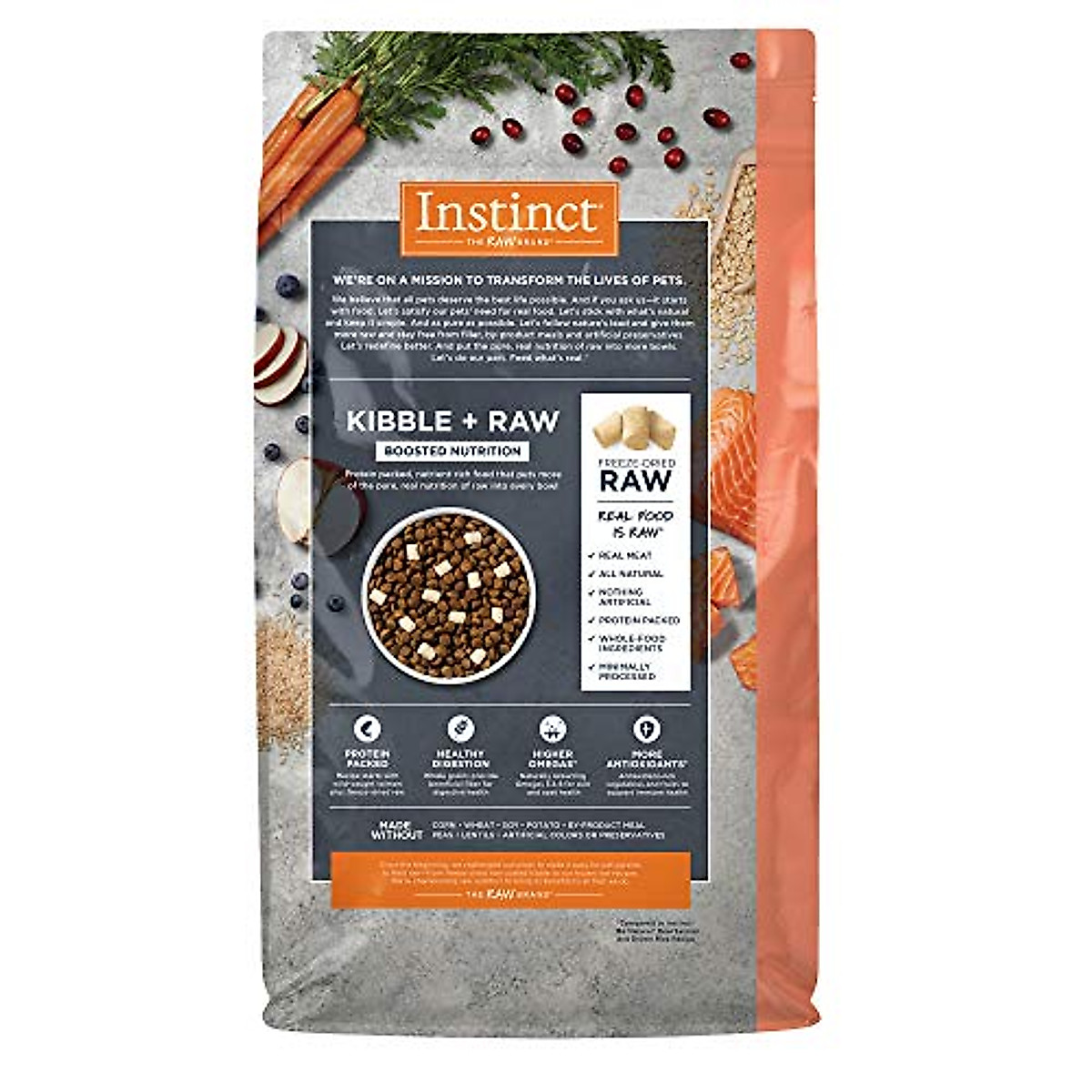 Instinct Raw Boost Whole Grain Real Salmon & Brown Rice Recipe Natural Dry Dog Food, 4.5 lb. Bag