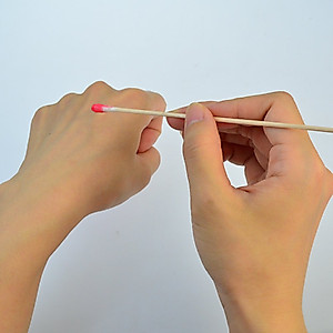 500 Pcs Swabs Cotton Sticks, Bantoye 6 Inches Cleaning Sterile Sticks with Wooden Handle for Wound Makeup Clean, Removal Residue