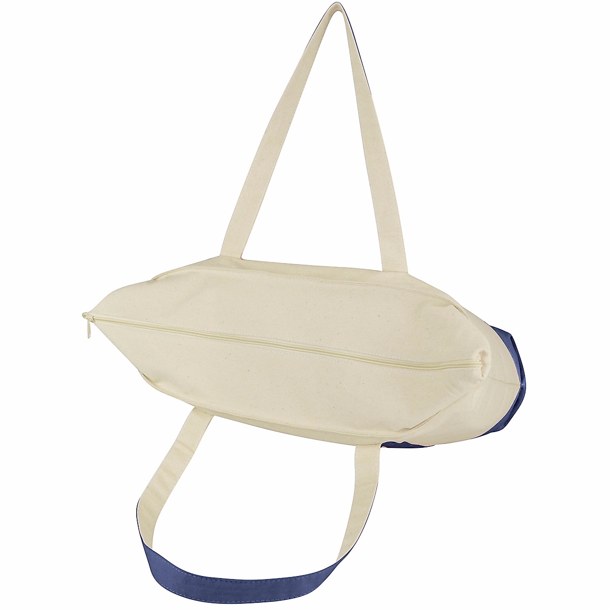 DALIX Monogram Tote Bag Personalized Initial Navy Blue - A