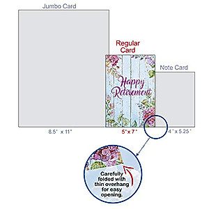 NobleWorks, Blooming Driftwood Retiree -Happy Retirement Greeting Card with Envelope - Beautiful Vintage Wood, Flower Congrats Notecard C6108JRTG