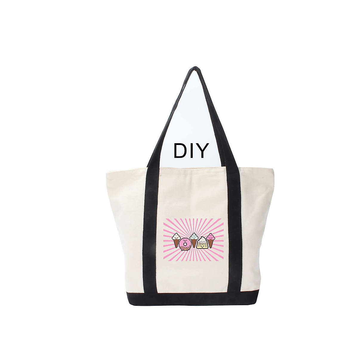 MEIANJU Zippered Canvas Tote Bag, 16.5"x 13.4" Heavy Duty Plain Canvas Tote Bags Blank Canvas Bag Tote Bag 3 PCS Zipper Reusable Canvas Tote Bags Bulk Cloth Grocery Bags black Cotton Tote Bags