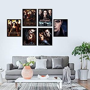 DIANYING Movie Poster - Set of 6 Canvas Aesthetic Posters for Bedroom Living Room Dorm 8x10inch UNFRAMED Poster Pack Birthday Gift for Fans of Edward