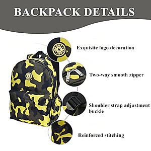 Armbq Kids Backpack for Boys Camo Print Elementary School Bag Preschool Daypack Outdoor Kindergarten Bag