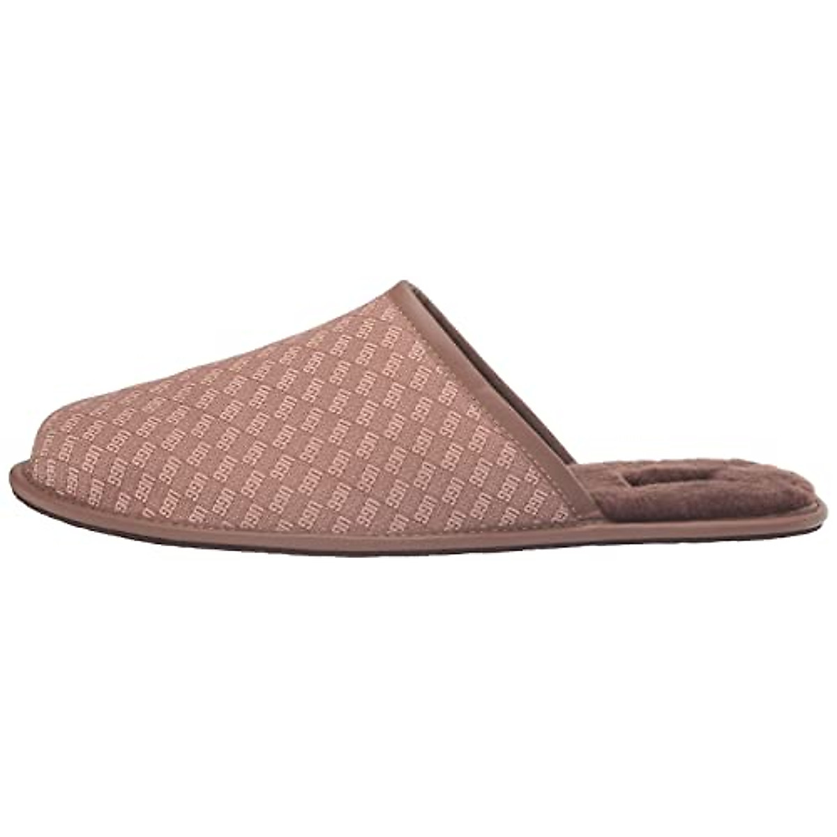 UGG Men's Scuff Logo Jacquard Slipper, Chestnut, 10