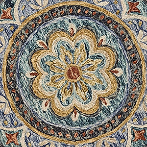 Lr Home Ox Bay Blaze Modern Distressed Floral Virgin Wool Indoor Area Rug