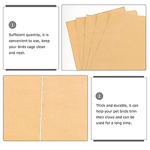 LUOZZY 10pcs Bird Cage Liners Gravel Paper Bird Mats Parrot Cage Gravel Paper Mat, 40 * 25cm