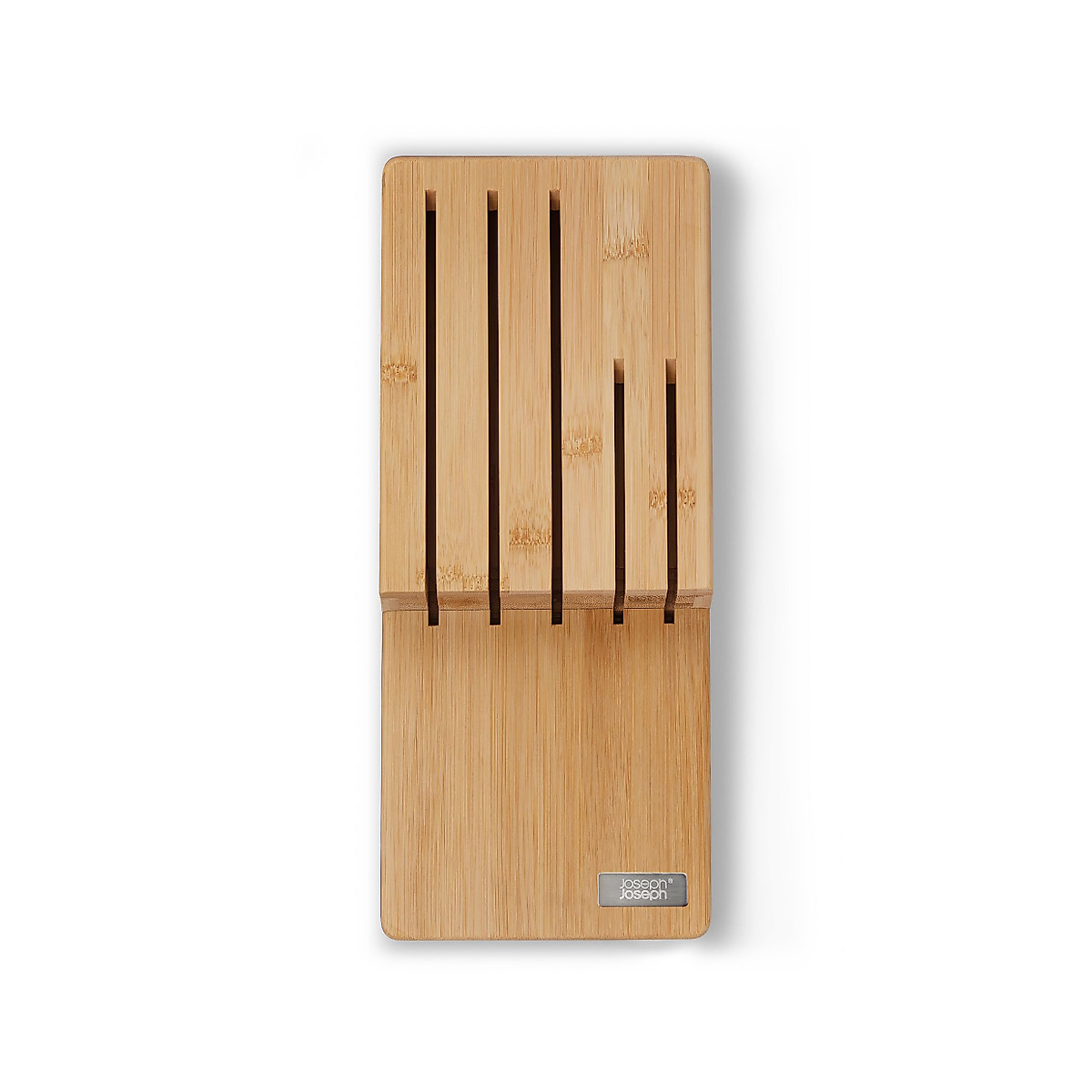 Joseph Joseph Elevate Kitchen Knives 5-piece Japanesse Stainless Steel knife set, in drawer Bamboo Block organizer tray