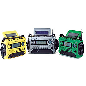 Kaito Voyager Pro KA600 Digital Solar Dynamo Hand Crank AM/FM/LW/SW & NOAA Weather Emergency Radio with Flashlight, Reading Lamp,Smart Phone Charger & RDS and Real-Time Alert, with AC Adapter, Black