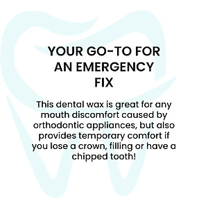 Braces Wax,10 Pack. Dental Wax for Braces & Aligners, Unscented & Flavorless - 50 Premium Orthodontic Wax-Strips. White Cases. Includes storage case. Food Grade ortho bracewax. Fresh Knight. (White)