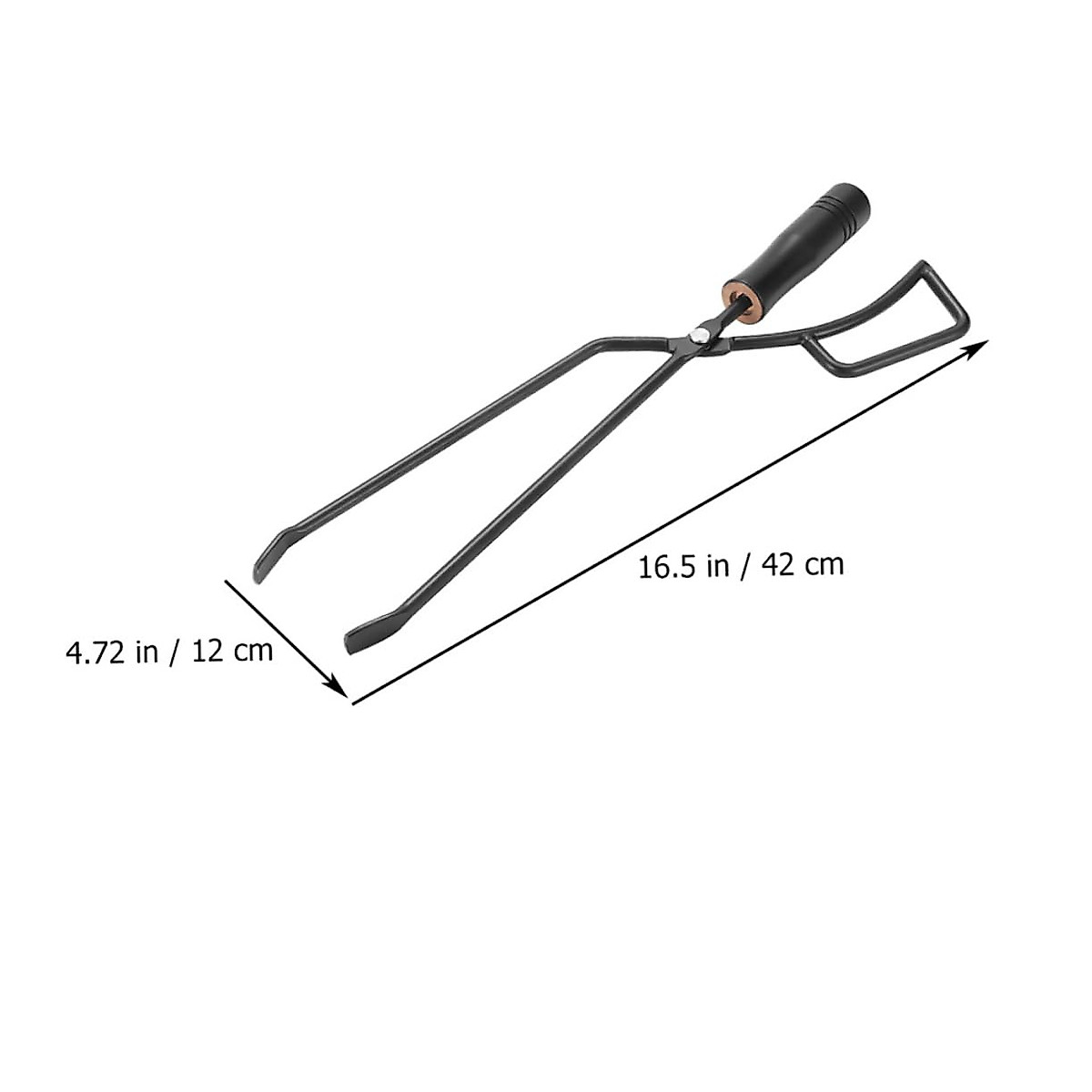 Happyyami Tongs Grill Outdoor Camping BBQ Outdoor BBQ Fireplace Charcoal Clamps Charcol Barbecue Trash Pickup Grabber Iron Long Charcoal Tong Charcoal Plier Camping Supply Large Pen Holder