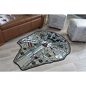 STAR WARS Han Solo's Millennium Falcon Small Area Rug | 39 x 52 Inches