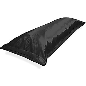 Betty Dain Soft Satin Body Pillowcase, 21 x 54, Black