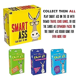 University Games | Smart Ass Bingeworthy Tuck Box Card Game, Perfect for Game Night on The Go for 2 or More Players Ages 12 and Up