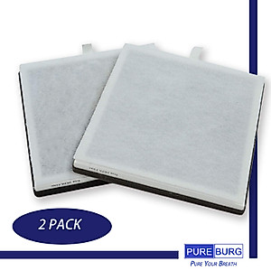 PUREBURG PureZone True HEPA Replacement Filters Compatible with Pure Enrichment PureZone Air Purifier (PEAIRPLG), Filter Part PEAIRFIL,H13 4-Stage Filtration,2-Pack