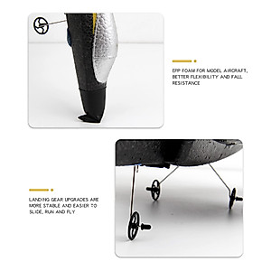 GoolRC FX620 RC Airplane, 2.4GHz Remote Control Airplane, 2 Channel RC Plane, SU-35 RC Glider EPP Aircraft Model with 3-Axis Gyro, Outdoor Flight Toys for Kids and Adults with 2 Battery (Yellow)