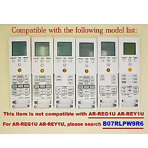 Compatible with Fujitsu Air Conditioner Remote Control AR-RED1U AR-REF1U AR-REM1U AR-REY1U AR-REA1E AR-REA2E AR-REB1E AR-REB2E AR-REF1E AR-REF2E AR-REF3E AR-REF4E AR-REJ1E AR-REM1E AR-REM2E