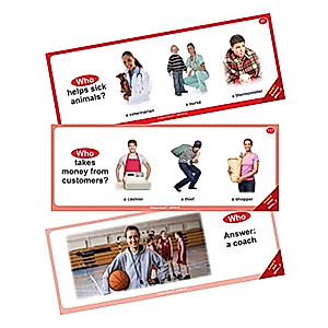 Super Duper Publications | WH Questions Skill Strips® Photo Cards | Educational Learning Resource for Children | Practice Expressive and Receptive Language Skills
