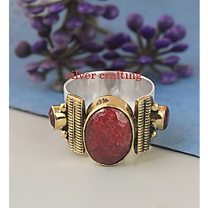 Red Ruby 925 Sterling Silver Gemstone Faceted Elegant Jewelry Ring Handmade Jewelry Designer Ring Jewelry (9)