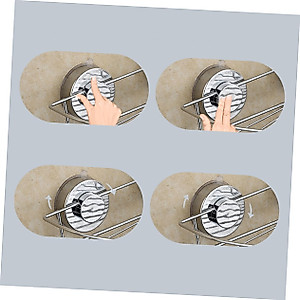 Amosfun Shower Tea Bag Holder Dish Pantry Closet for Kitchen Hindu Gods Statues Bathroom Oragnizer Green Tin Containers Seashell Flower Pot Kitchen Storage Pantry Suction Shelf