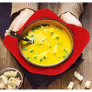 Bowl Cozy Set of 8 Microfiber Huggers for Hot & Cold Bowls Microwave Safe Premium Quality Pot Holder Keeps Your Hand Safe This Heat Resistant Food Warmer Dishes Pads Can Use As Mittens (8 PCS)