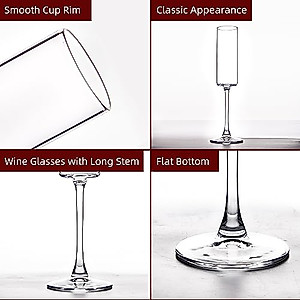 Champagne Flutes Set of 12, 6oz Classic Champagne Glasses, Sparkling Wine Glass, Stemmed Champagne Flutes for Party, Wedding and Home - Clear