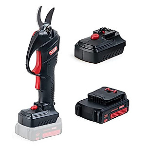 MZK Professional Cordless Electric Pruning Shears Battery Powered, Tree Pruner with Rechargeable Battery， 30mm [1.2inch] Cutting diammeter