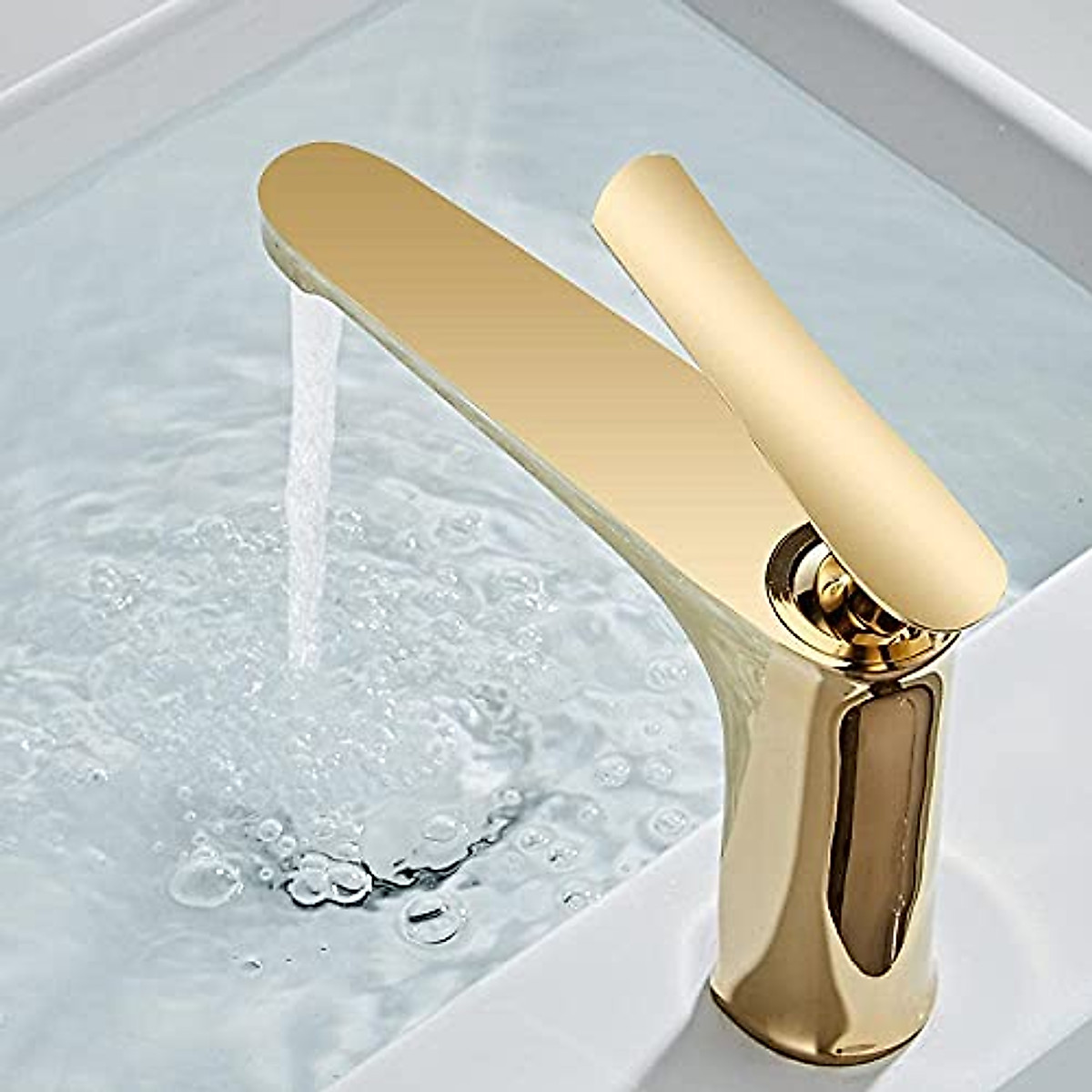 ZHANGYUEFEIFZ Bathroom Sink Faucet Sink Faucet Bathroom Vanity Faucet Solid Brass Sink Faucet Hot and Cold Single Handle countertop Mounted Toilet Crane Faucet (Color : White Chrome)