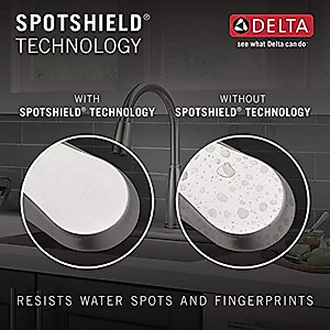 Delta Faucet Leland Brushed Nickel Kitchen Faucet, Kitchen Faucets with Pull Down Sprayer, Kitchen Sink Faucet, Faucet for Kitchen Sink, Magnetic Docking Spray Head, SpotShield Stainless 9178-SP-DST