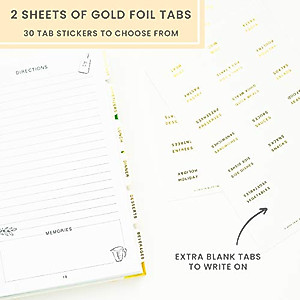 Teal Petal Blank Recipe Book To Write In Your Own Recipes - Recipe Journal, Hardcover Recipe Notebook Holiday Baking Cookbook Gift for Bride Engagement Gift Box, 5.75x8.75 Teal Utensils