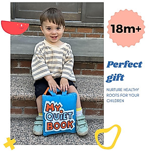 TAVVA My Quiet Book - Airplane Must Haves for Toddlers, Quiet Books for Toddlers 1-3, Montessori Busy Book for Toddlers 1-3 with 10 Learning Activities, Gifts for 1 2 3 4 Year Old Girl & Boy