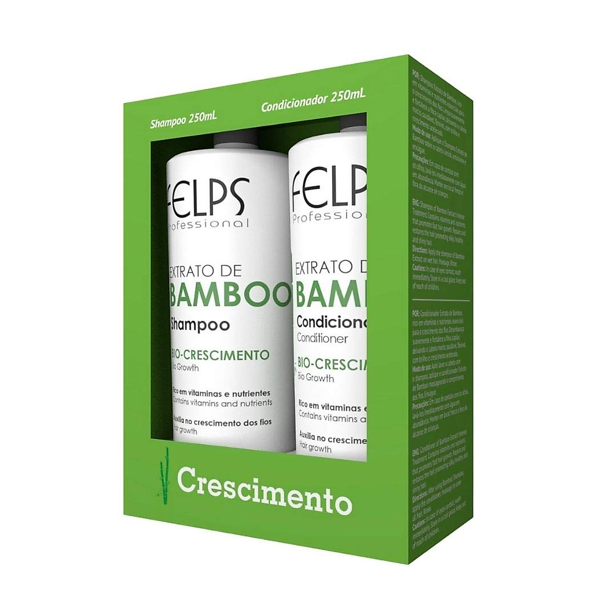 Felps Professional - Bamboo Extract Bio-Growth Shampoo Conditioner Kit - (2x) 250 ml / 8.45 fl.oz.