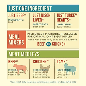 Remy’s Kitchen Beef SuperfoodPLUS Meal Mixers for Dogs - USA Sourced Meal Toppers for Dogs, Supporting Joint, Gut, and Heart Health - Dog Prebiotics and Probiotics Food Mixers - 5 oz