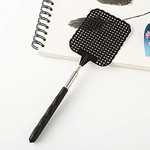2PCS Telescopic Fly Swatters, Durable Plastic Fly Swatter Heavy Duty Set, Telescopic Flyswatter with Stainless Steel Handle 26cm - 72cm