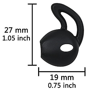 ALXCD Ear Gel for iPhone Earpods, Ear Buds Tips, 4 Pair Anti-Slip Soft Silicone Replacement Earbud Tips for Earphone of iPhone7 SE 6s iPhone 6s Plus 5s [Sport](Black/White)