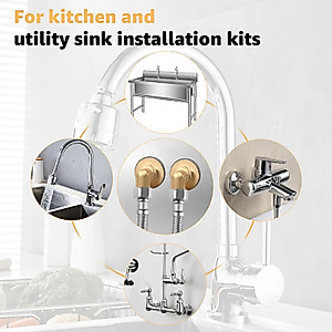 Aomitop 1/2 IPS and G1/2 Faucet Installation kit for Wall Mount Commercial Faucet,backsplash Mount Set