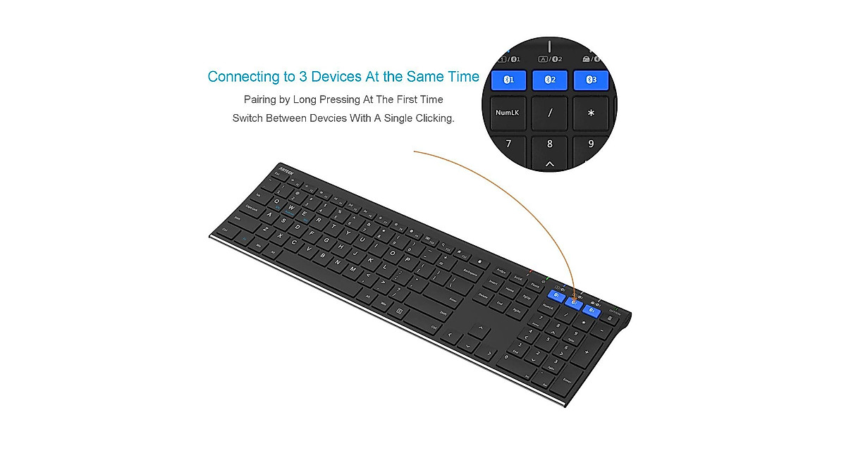Arteck Universal Bluetooth Keyboard - Multi-Device Wireless